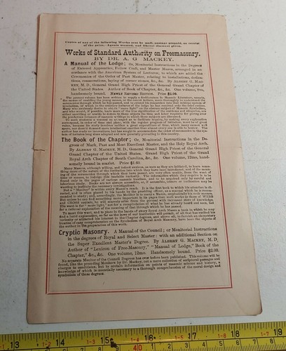 Vintage Masonic Readings Guide Clark & Maynard Brochure Ephemera | eBay