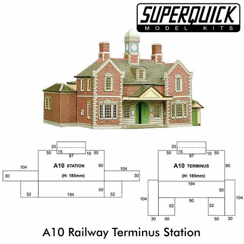 TERMINUS STATION 1:72 Scale OO HO Gauge Railway Building Series A A10 ...