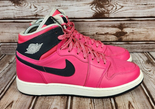 AIR JORDAN 1 Retro High Vivid Pink GS Youth 5Y 5 Shoe 332148-609 Rare ...