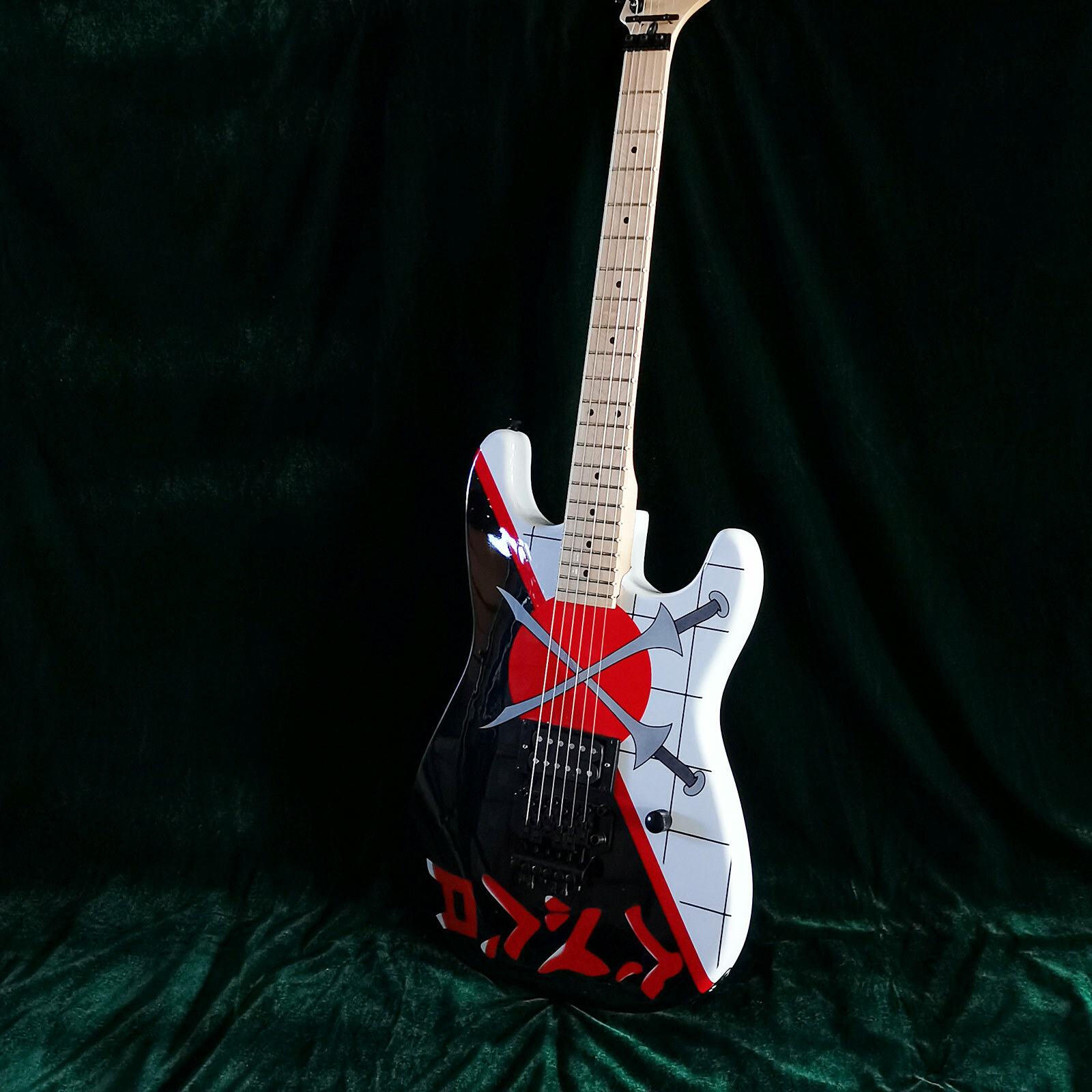 ST San Dimas Warren Crossed Swords Electric Guitar FR Bridge Black ...