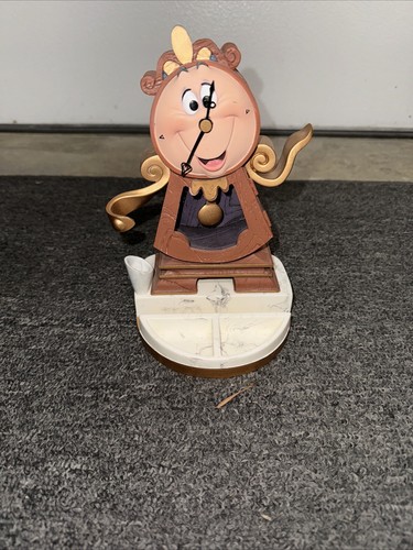 Disney Store Beauty and The Beast Cogsworth Desk Clock - WORKS no Pen ...