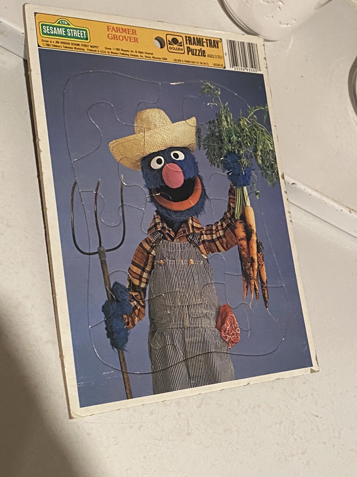vintage 1983 Sesame Street Farmer Grover puzzle | eBay