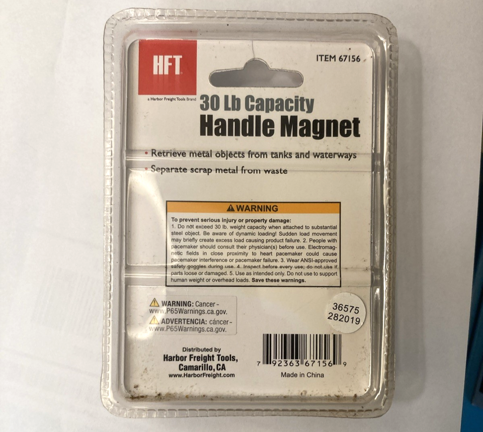 Handle Magnet 30 lb pound Pick Up & Pull Capacity PowerfuL Retrieving ...
