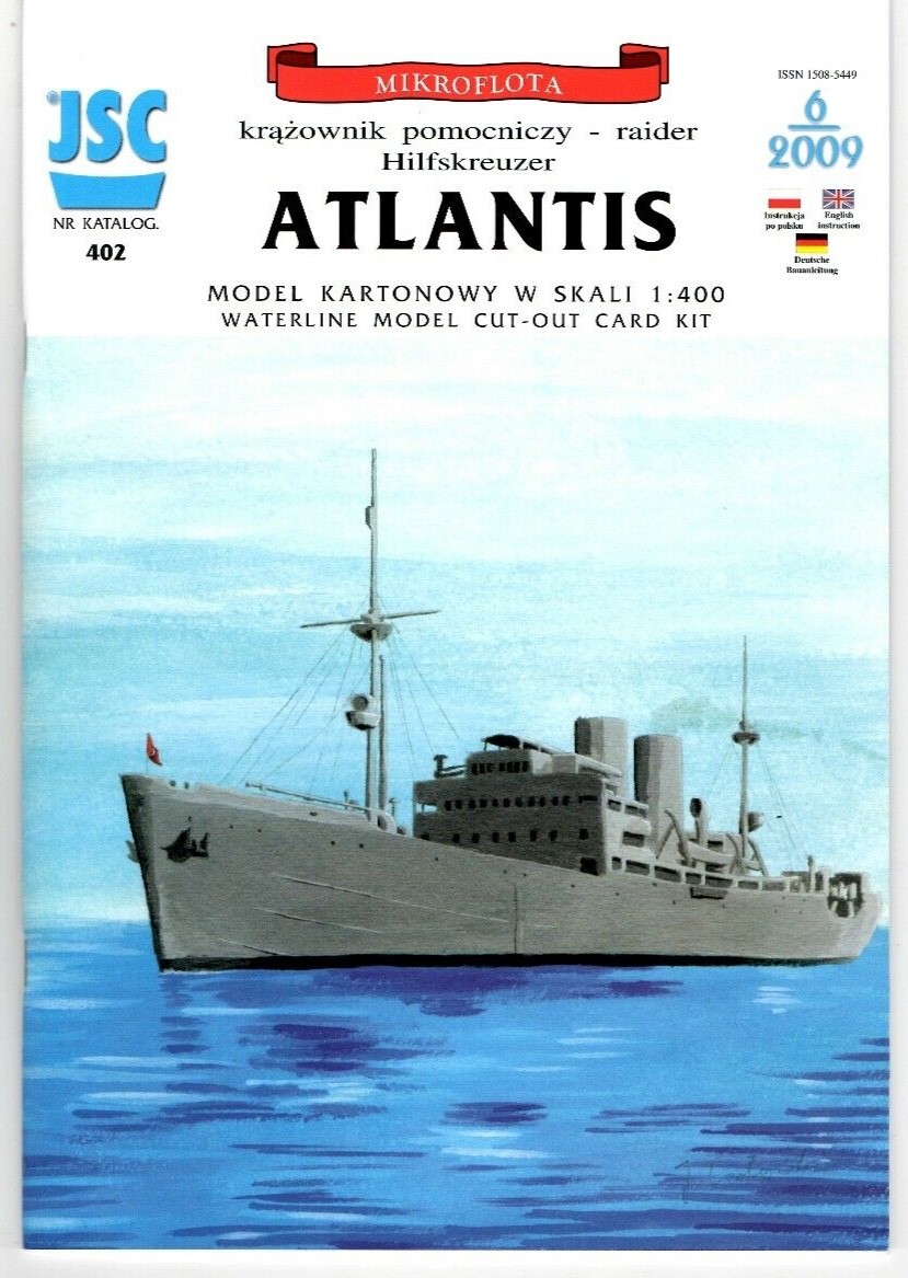 Card Model Kit – German WW2 Raider Atlantis | eBay UK