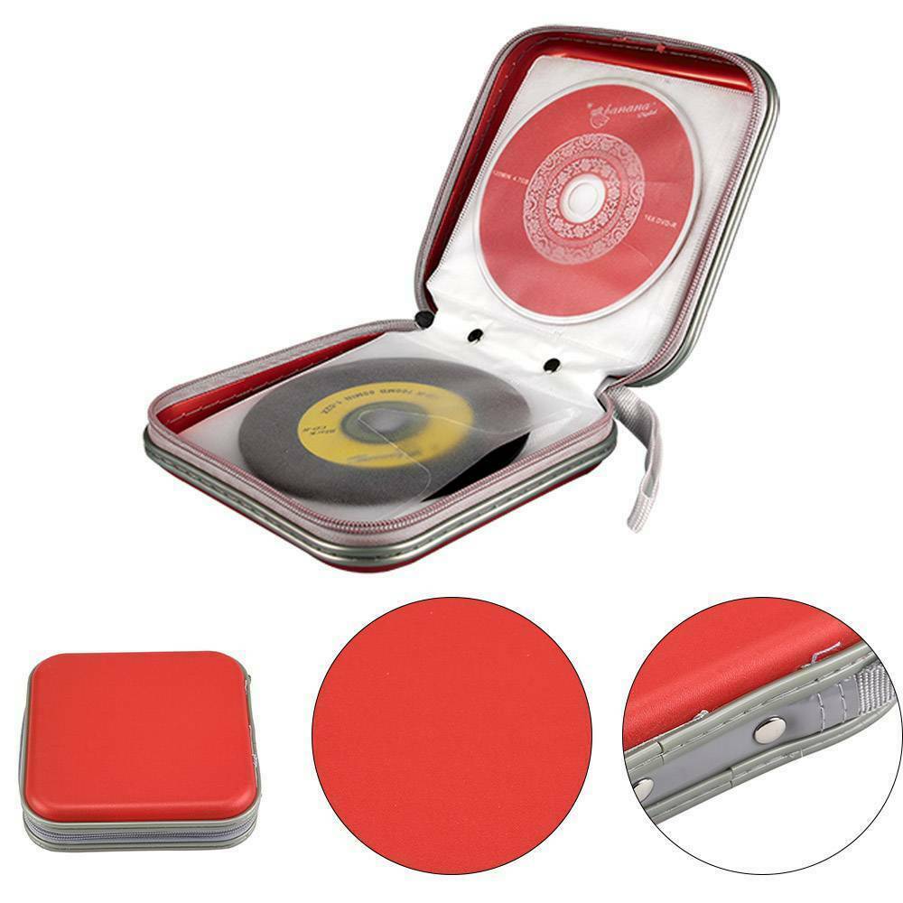 40 pcs CD DVD Carry Case Disc Storage Holder CD Sleeve Wallet Hard Bag ...