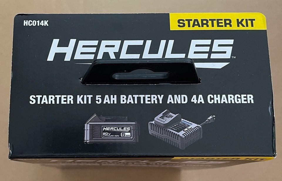 BRAND NEW Hercules 20V Lithium-Ion 5AH And 4AMP Starter Kit HC014K ...