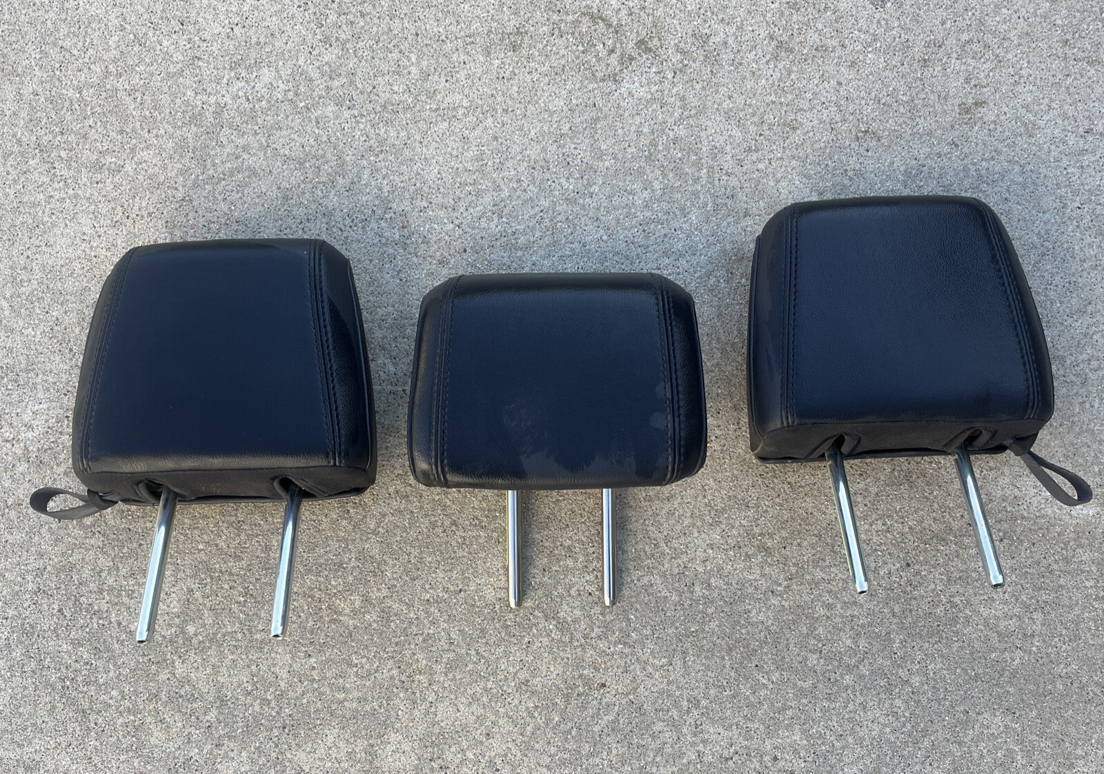 11-15 FORD EXPLORER REAR HEADRESTS HEAD REST BLACK LEATHER 3 HEADRESTS ...