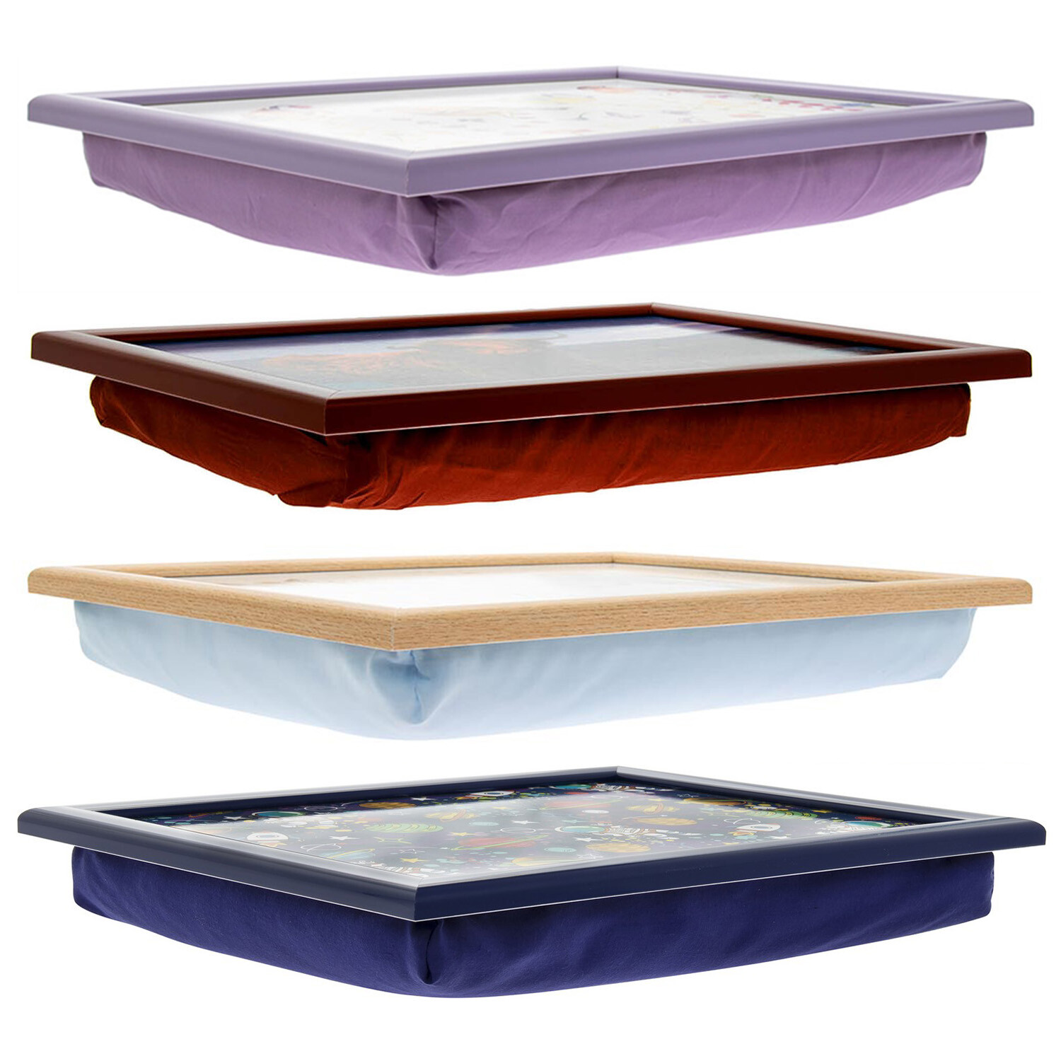 Large Soft Padded Lap Tray Cushioned Bean Bag Laptop Dinner Food TV ...