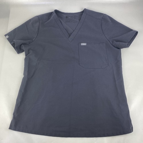 Figs Catarina One Pocket Scrub Top - Womens M Medium Graphite Gray ...