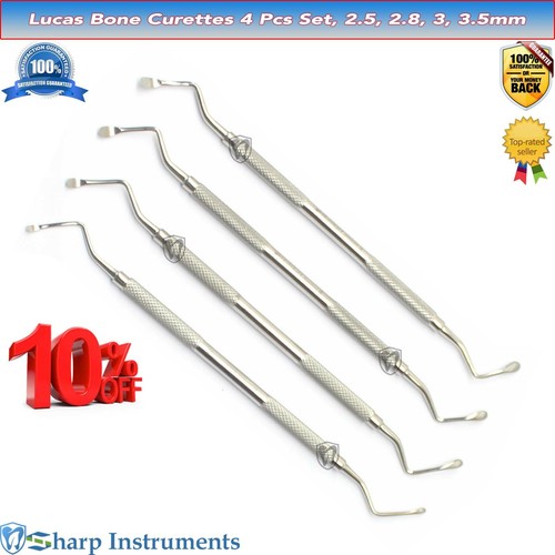 Lucas Curettes 85, 86, 87, 88 Surgical Bone Curettes Sharp Dental ...