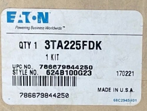 EATON CUTLER HAMMER 3TA225FDK F Frame Type FD HFD ED Breaker Lug ...