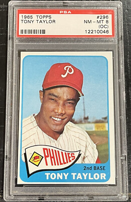 1965 Topps Tony Taylor PSA 8 NM-MT (oc) #296 Phillies | eBay
