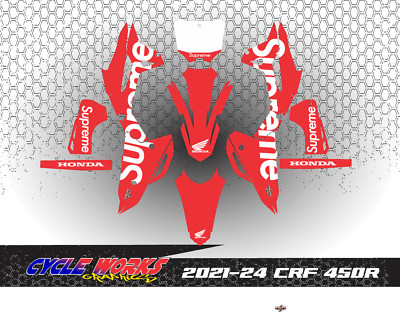 HONDA CRF450R CRF 450 2021 - 24 CRF 250 22-24 SEMI CUSTOM GRAPHICS KIT ...