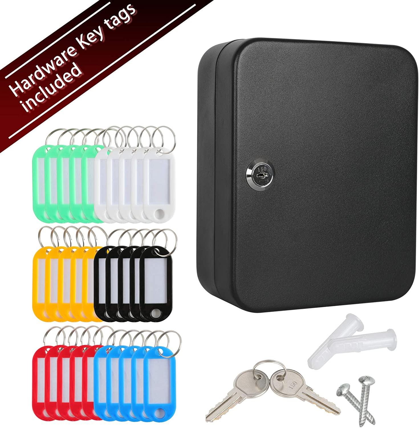 30 Key Cabinet Wall MountLocking Key Organizer Key Storage Lock Box ...