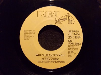 When I Wanted You (Stereo)/When I Wanted You (Mono) by Perry Como (RCS ...