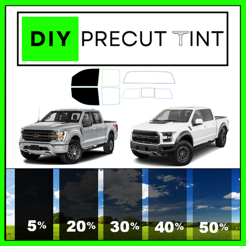 DIY PreCut Premium Ceramic Window Tint Fits ANY FORD F-250 00-25 FRONT ...
