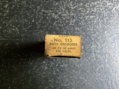 Bussmann Copper 100 to 30 AMPS 250 Volt Buss Reducers No. 213 | eBay