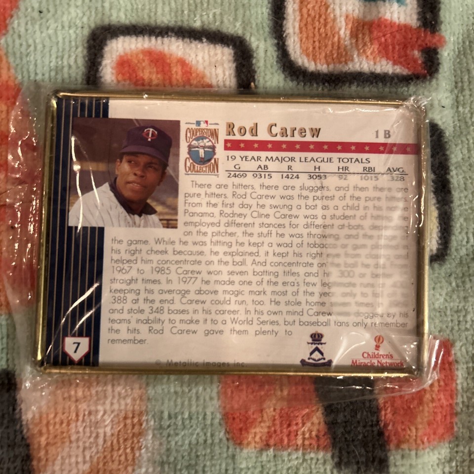 1993 Rod Carew Card Cooperstone Collection 7 Sealed | eBay