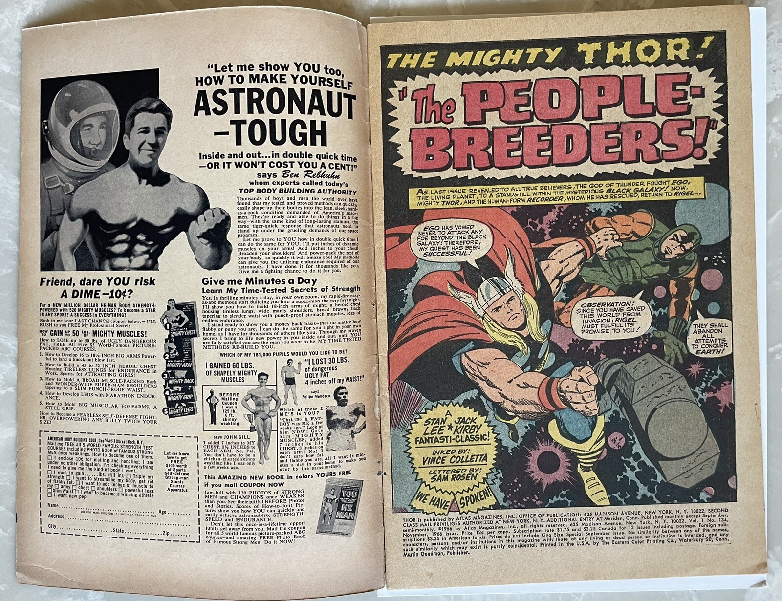 Thor #134 (Marvel Comic 1966) 1st Appearance High Evolutionary | Silver ...