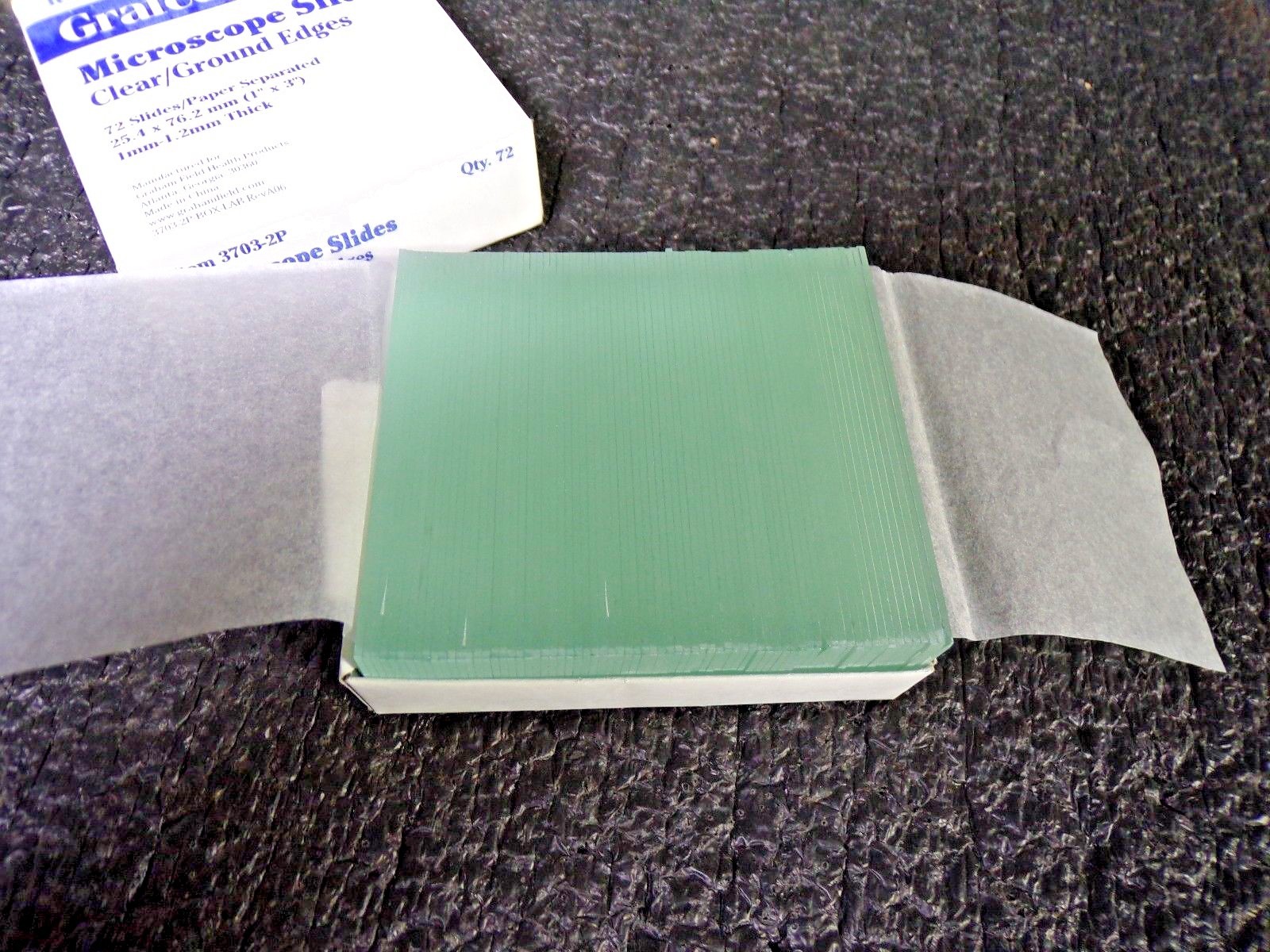 GRAFCO MICROSCOPE SLIDES, CLEAR/GROUND EDGES, 72PK, 1" X 3" (K) | eBay