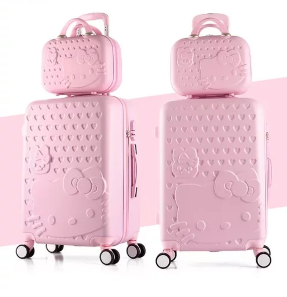 Set of Hello Kitty Trolley Suitcase Luggage carry on (U.S. Seller) | eBay