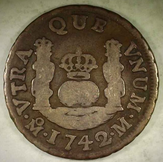 1742 MEXICO 1 REAL PILLAR PHILIP V SPANISH Old World Silver Coin! | eBay