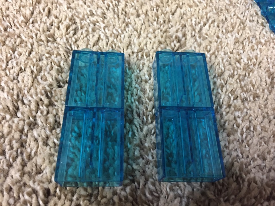 lego duplo brick 2X2 2X4 transparent translucent blue bob the builder ...