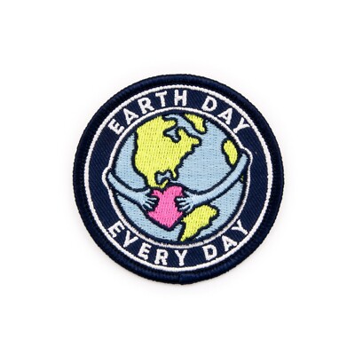 Winks For Days Earth Day Every Day Embroidered Iron-On Patch | eBay