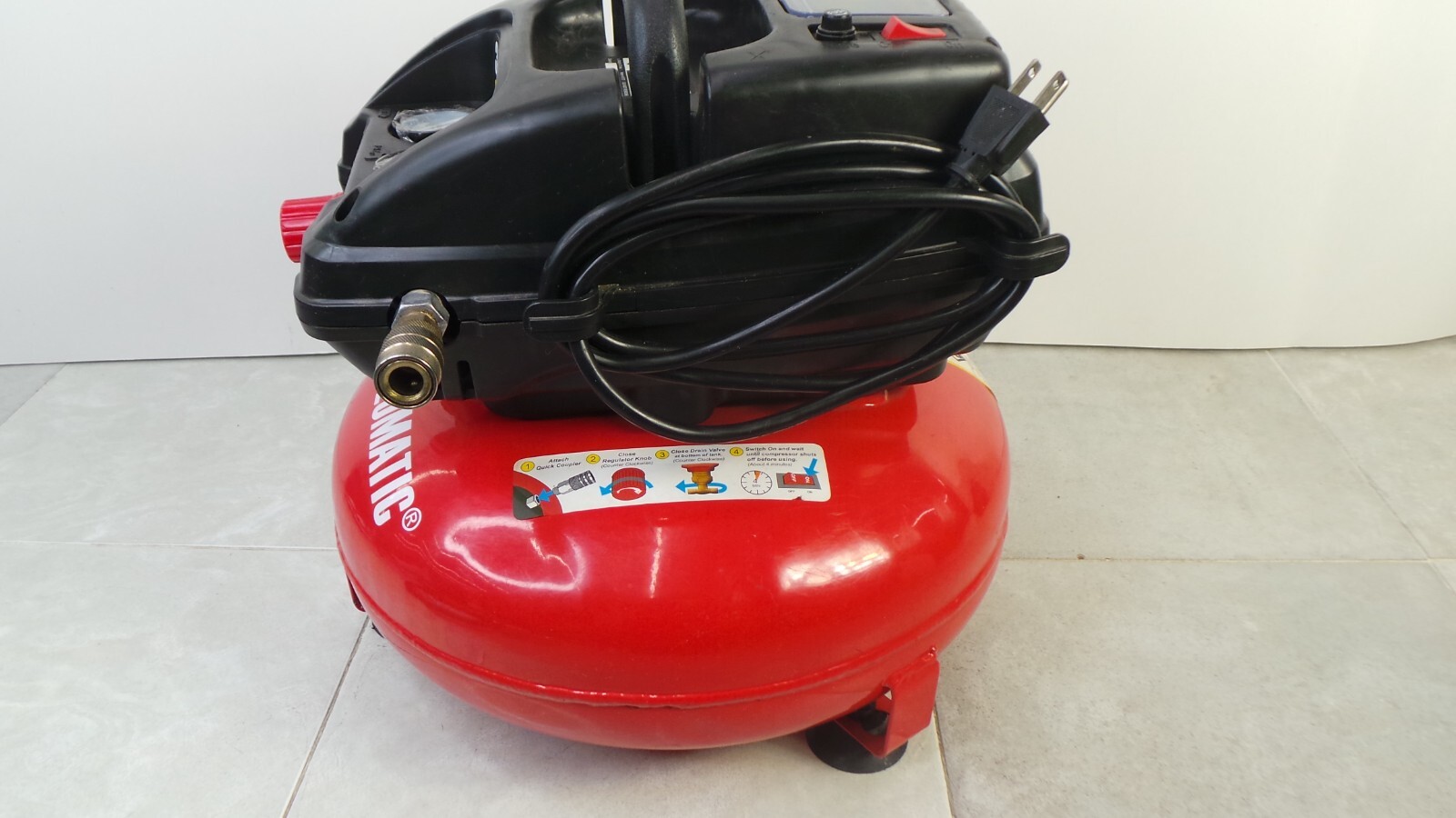CENTRAL PNEUMATIC AIR COMPRESSOR 100 PSI / 3-GALLON PANCAKE TANK MODEL ...