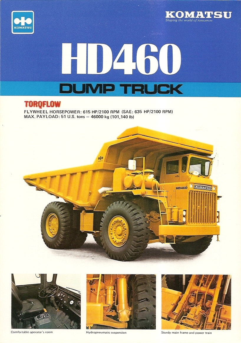 Truck Brochure - Komatsu - HD460 - Dump Rock Quarry Mining Off-Road ...
