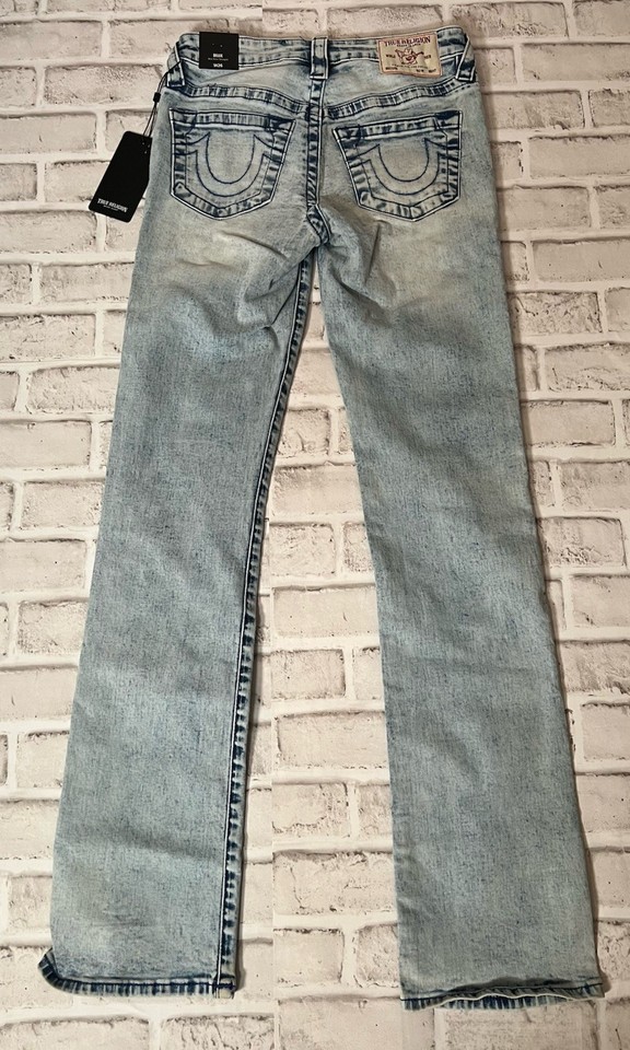 True Religion Jeans Women's 26 Light Blue Billie Mid Rise Straight NEW ...