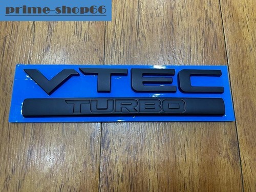 VTEC Turbo Car Trunk Rear Emblem Badge Decal Stickers Matte Black 210 ...