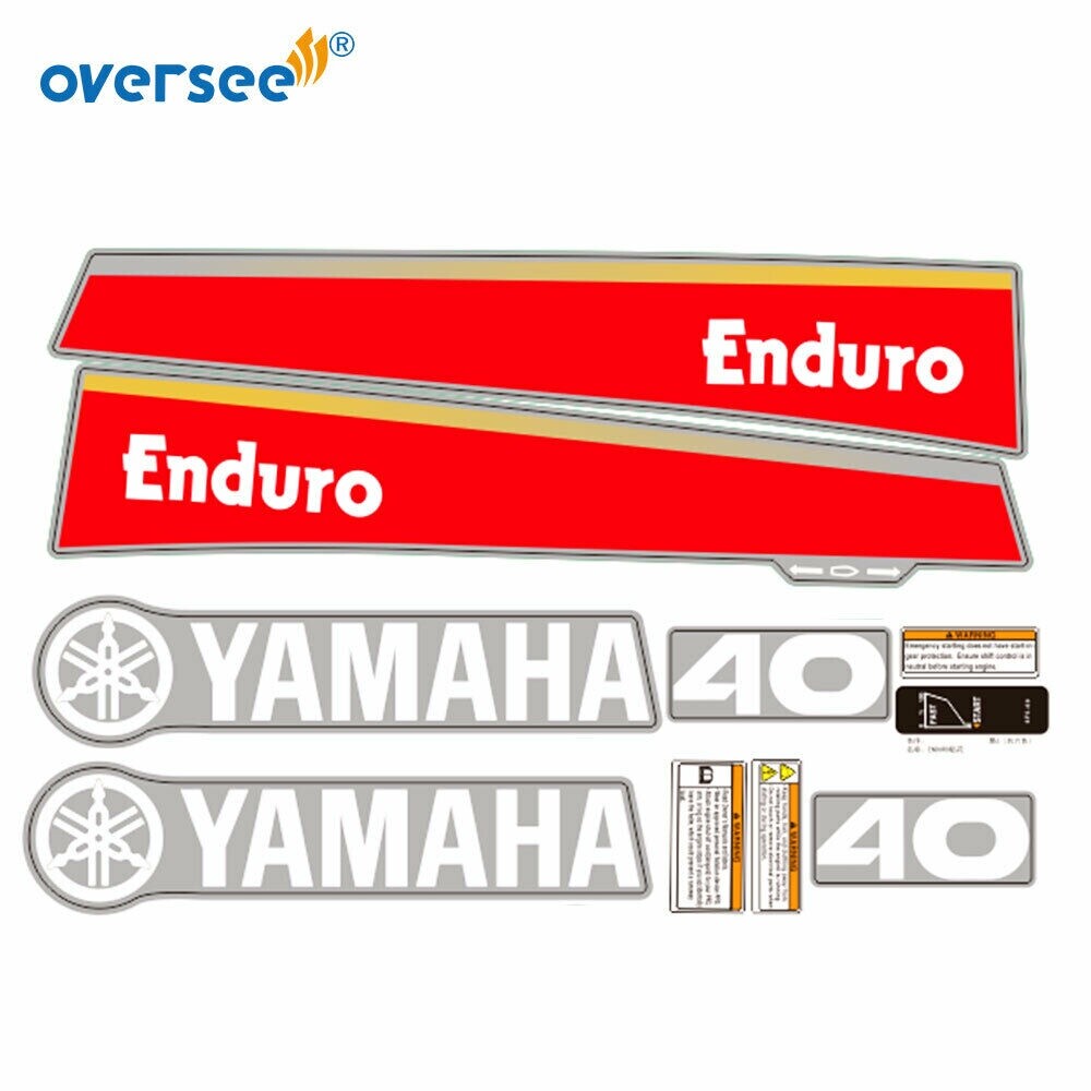 Top Cowling Sticker Kit 40HP For Yamaha Outboard Motor 40HP 2 Stroke ...