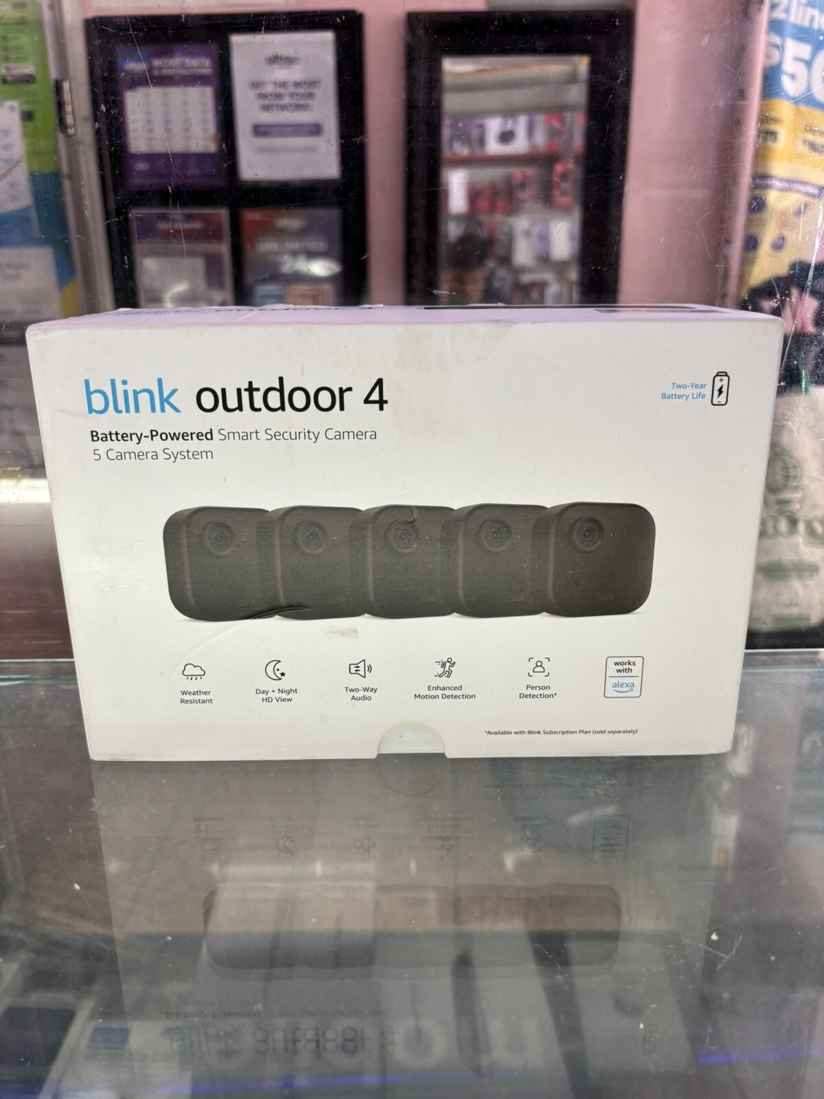Blink Outdoor 4 (4th Gen) Battery Powered 5 Camera System - Black ...
