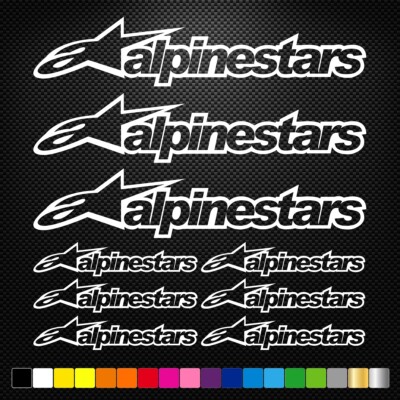 Alpinestars - 9 Decals Stickers Sponsors Car Bike Motorcycle Motocross ...