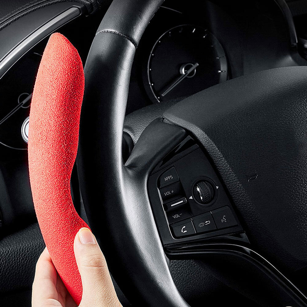 Red Car Parts Anti-Skid Plush Steering Wheel Cover For Auto Interior ...