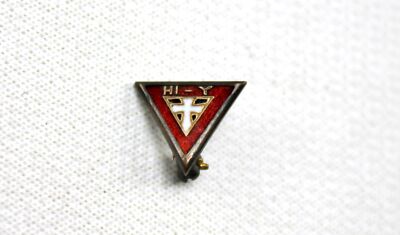 Vintage HI-Y High School YMCA Boys Program Enamel Pin Red White Cross ...