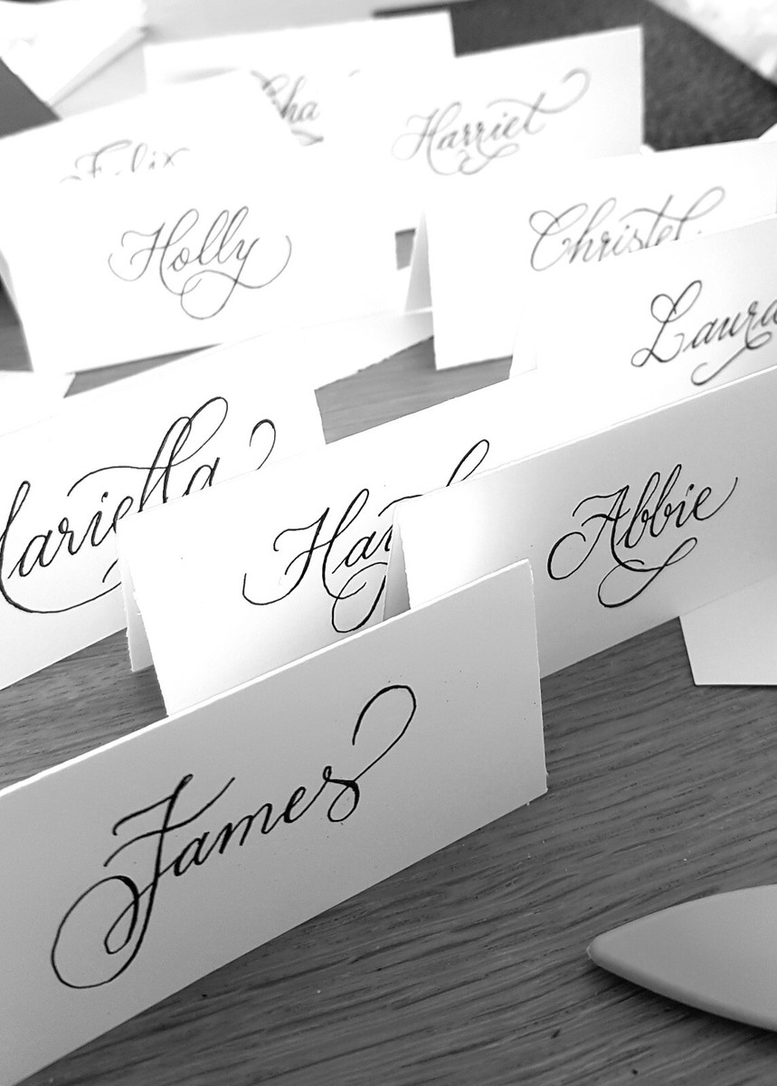 Images Of Handwritten Placecards DIY Calligraphy Wedding Place Cards