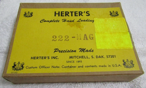 RARE FIND Vintage HERTER'S Complete Hand Loading Kit for Reloading 222 ...