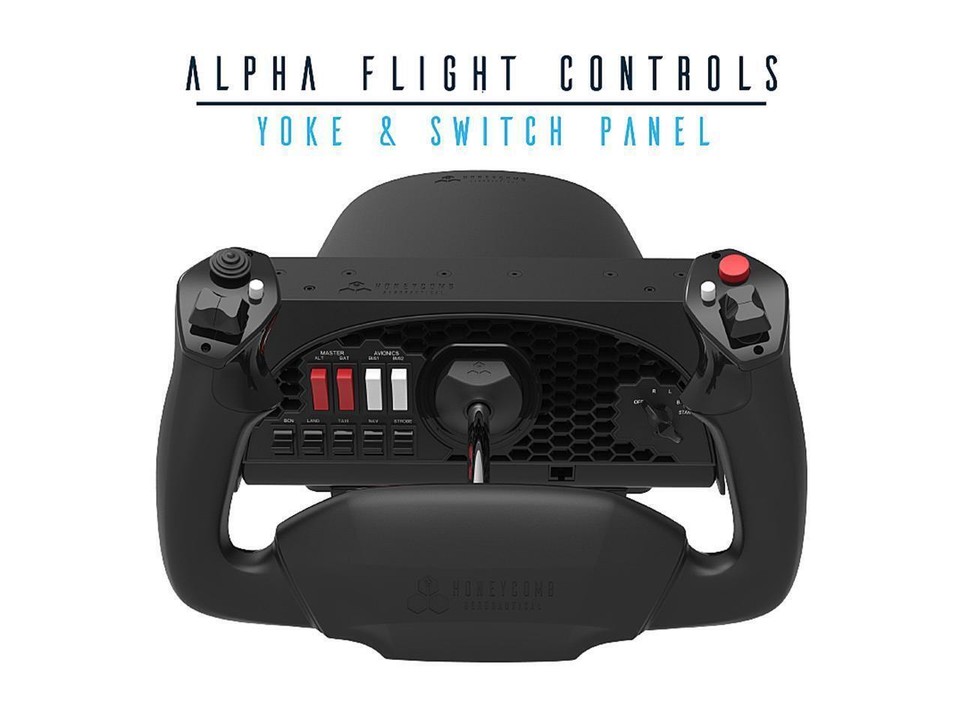 Honeycomb Aeronautical Alpha Flight Controls Yoke & Switch Panel ...
