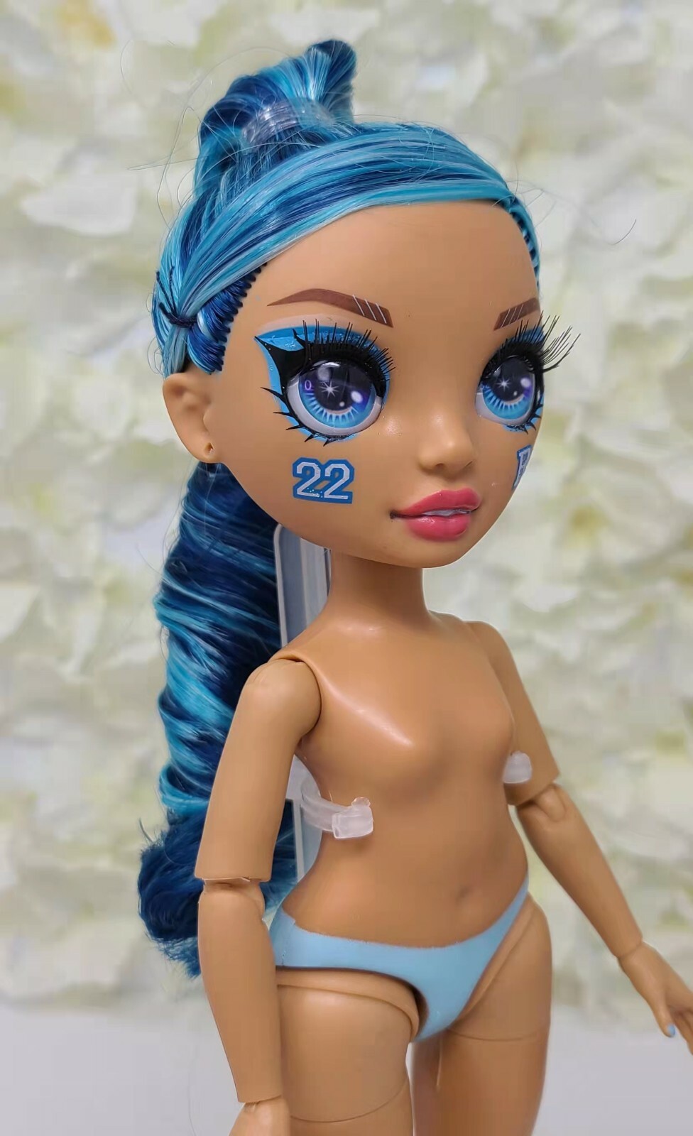 MGA Rainbow High Skyler Bradshaw Cheer Squad Blue Hair Nude Jointed Doll | eBay