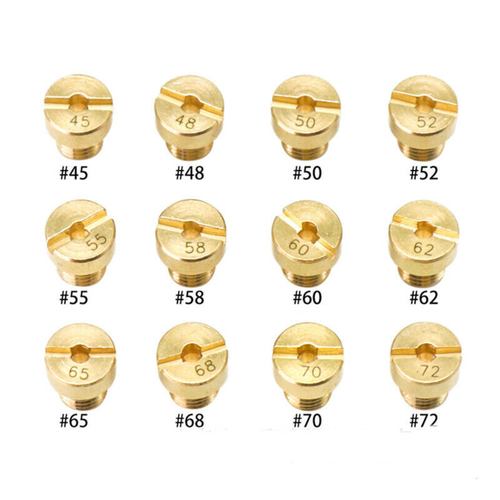 12pcs 5MM M5 Carburetor Main Jets Kit For Dellorto 45 48 50 52 55 58 60 ...