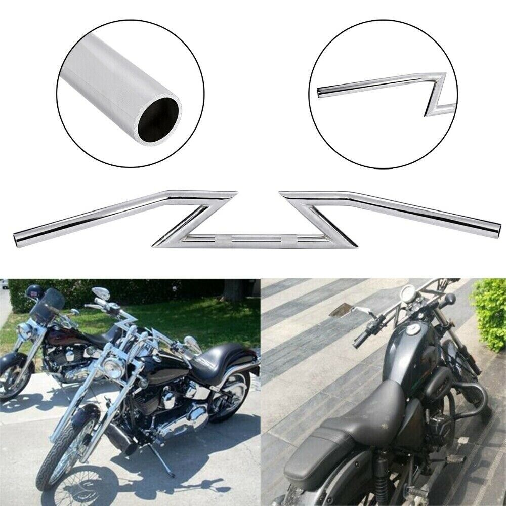Chrome 1'' Drag Z Bar Handlebar for Suzuki Boulevard M109R C50T C90T ...