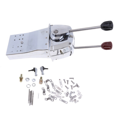 Top Mount Dual Twin Lever Marine Boat Engine Control Throttle Gear ...