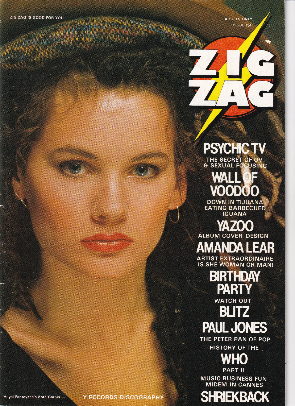 Zig Zag 1983 Nice Cave Amanda Lear Paul Jones Yazoo Who Psychic TV | eBay
