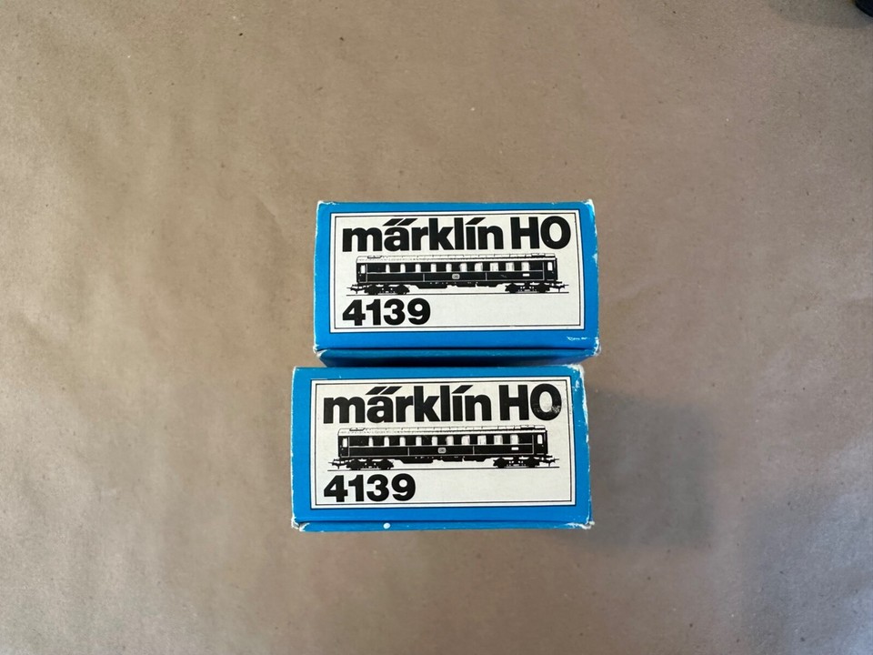 Marklin HO 4139 Passenger Train Cars. Two Each. Excellent. In Original ...