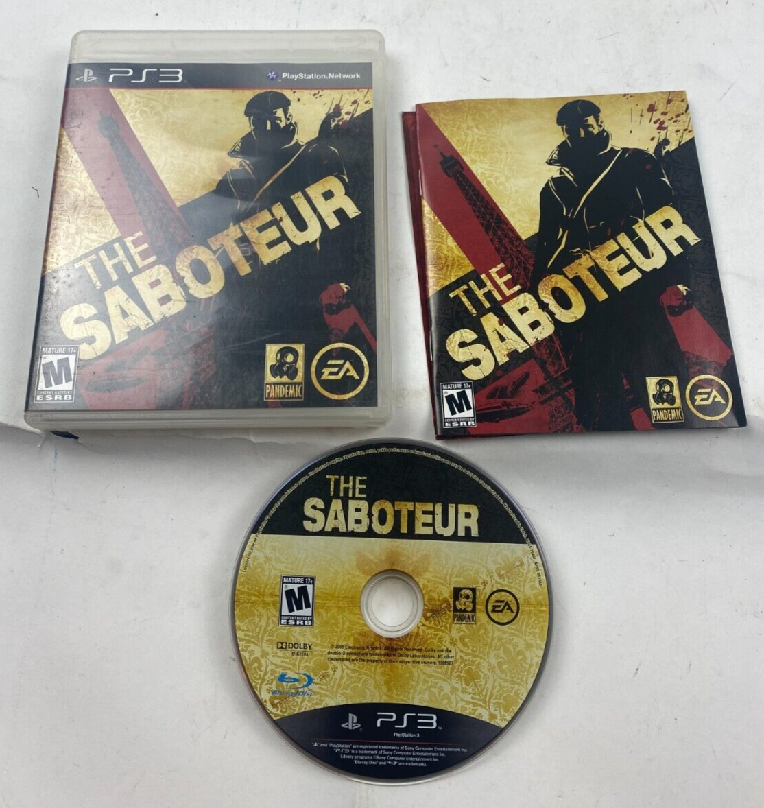 The Saboteur PS3 (Sony PlayStation 3, 2009) Complete 14633190991 | eBay