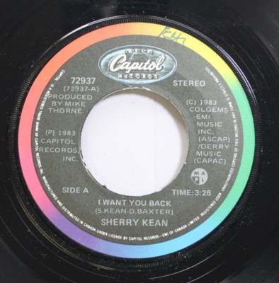 Hear! Rock 45 Sherry Kean - I Want You Back / Sever The Ties On Capitol ...
