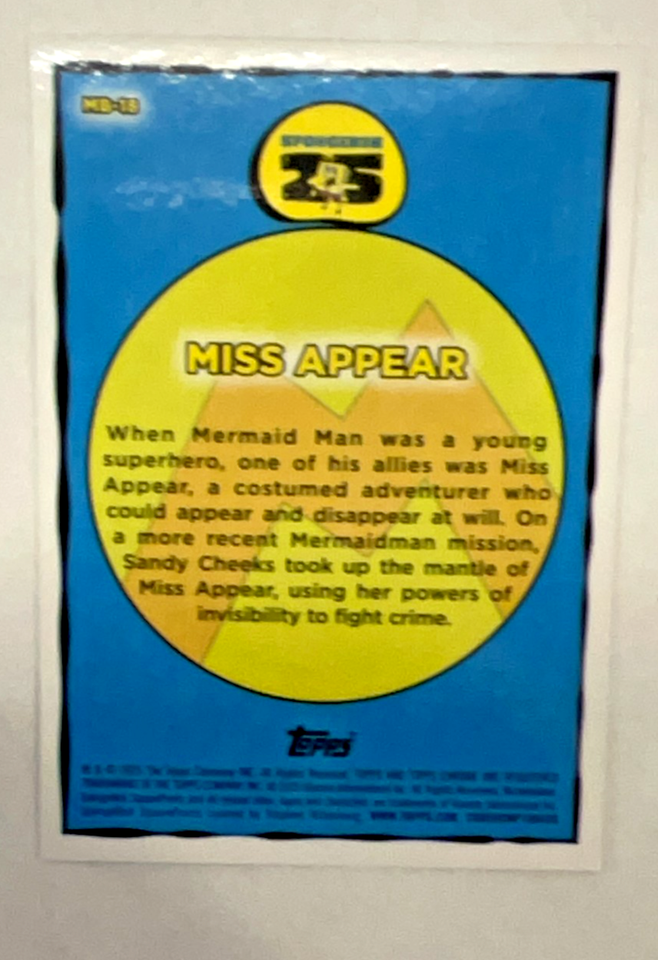 2025 Topps Chrome SpongeBob SquarePants SANDY CHEEKS Miss Appear ORANGE ...