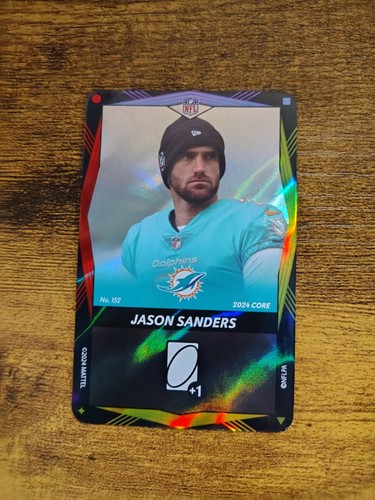Jason Sanders 2024 UNO Elite NFL FOIL Wild Card Blue Green Red Yellow ...